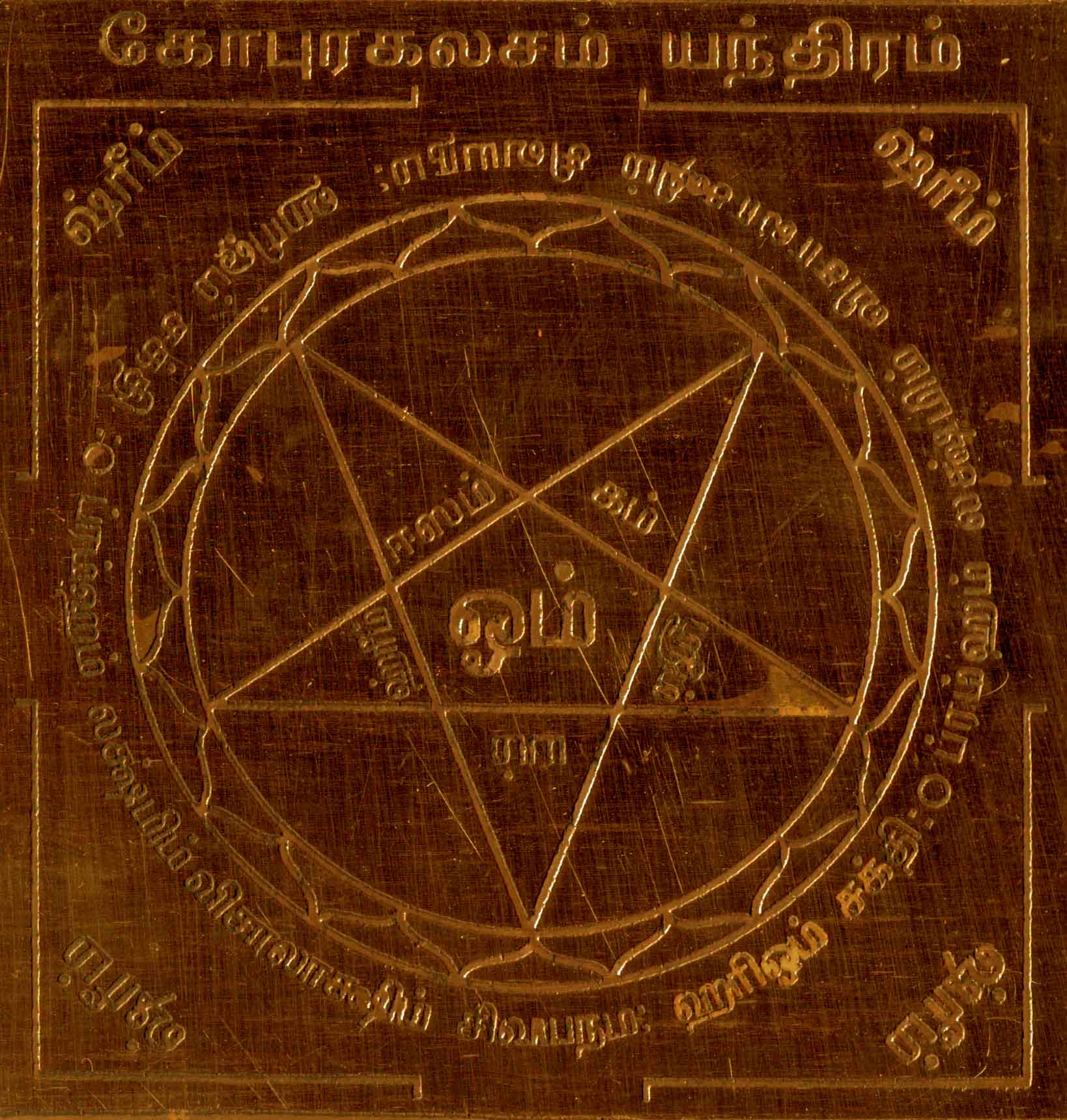 Gopura Kalasam Yantra Yantram Yendram In Copper - A2135 - Season Bazaar