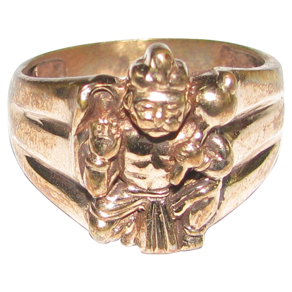 Aadhyathmika Aimpon Panchalogam Jai Bajrangbali Hanuman Ring Panchaloha ...