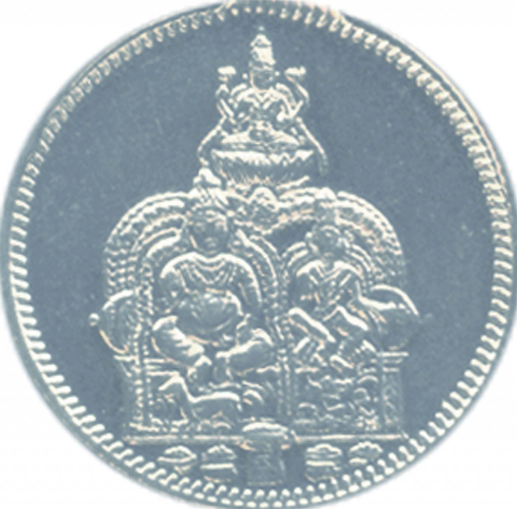 Lakshmi Kubera Silver Coin - A3040-04 - Season Bazaar