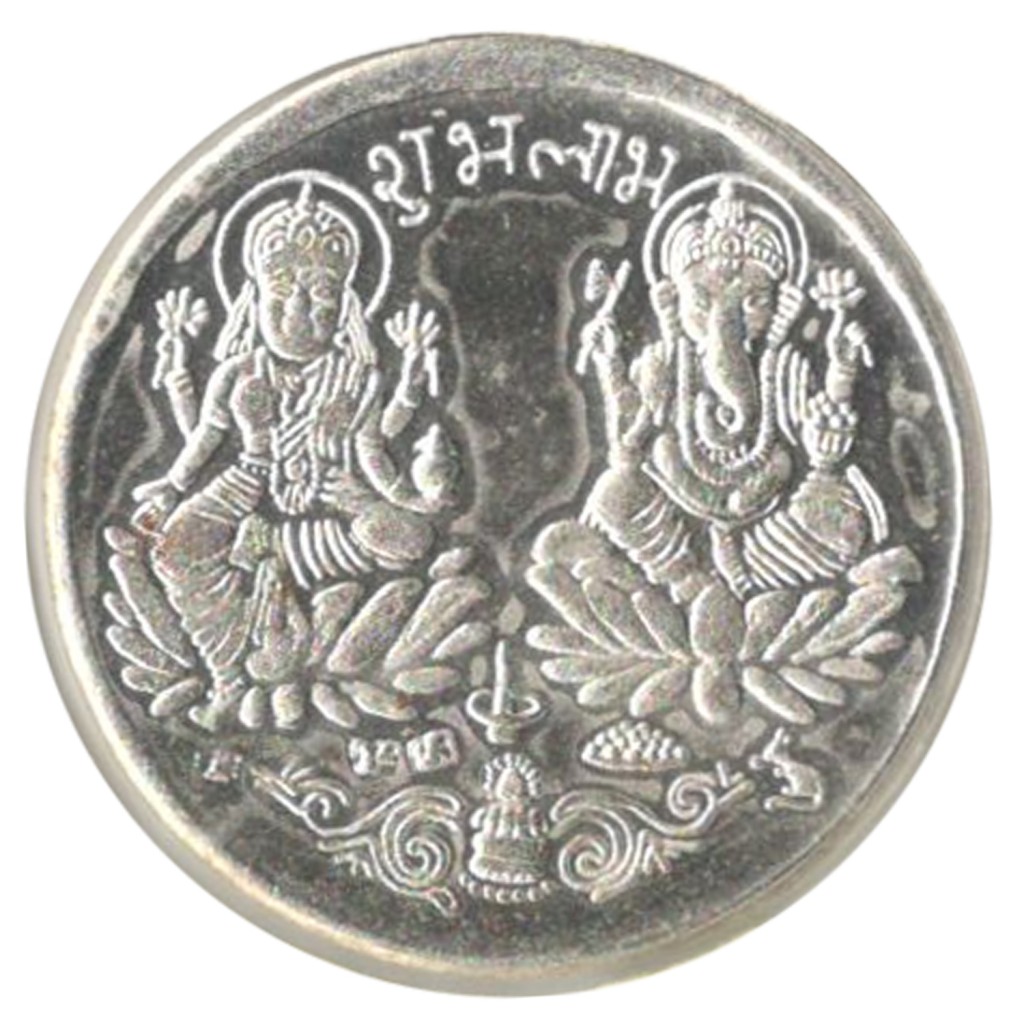 Shubh Labh Laxmi Ganapathi Coin - A3128 - Season Bazaar