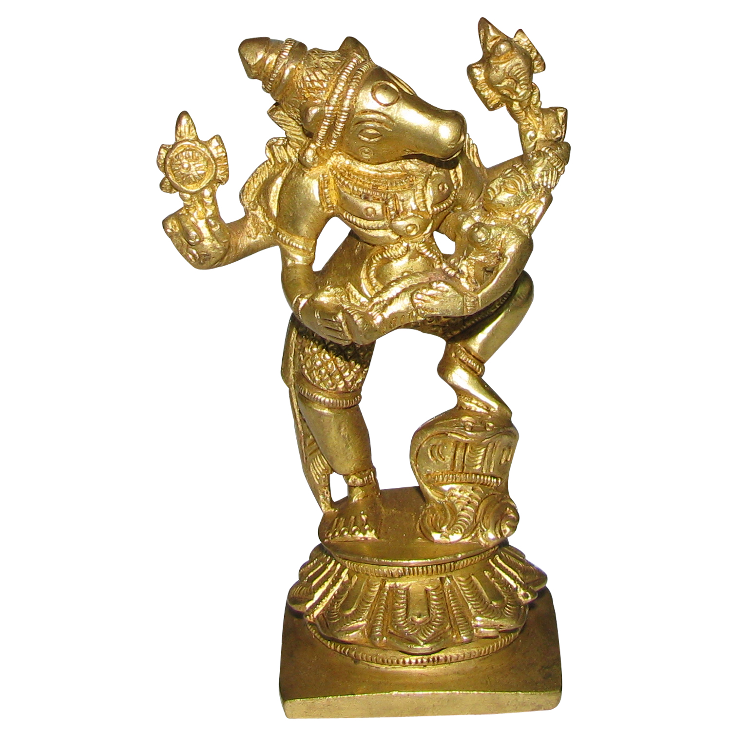 Sri Bhu Varaha Swamy Bhoo Varahaswamy Brass Idol - A4629 - Season Bazaar