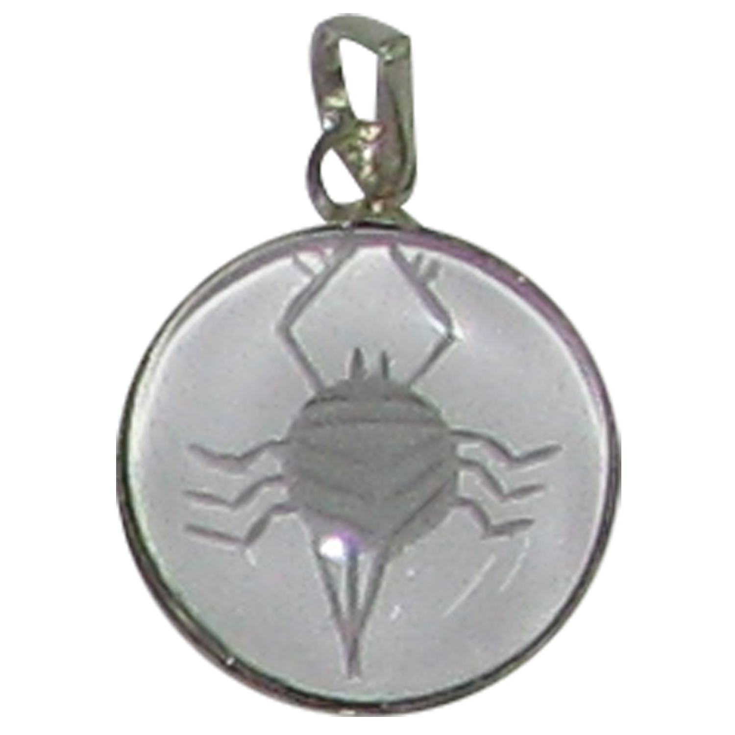 Karka Rasi Cancer Zodiac Sun Sign Handcrafted Round Crystal Pendant ...