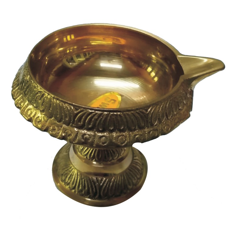 Kuber Diya Kubera Deepam with Stand in Brass - S914528-01 - Season Bazaar