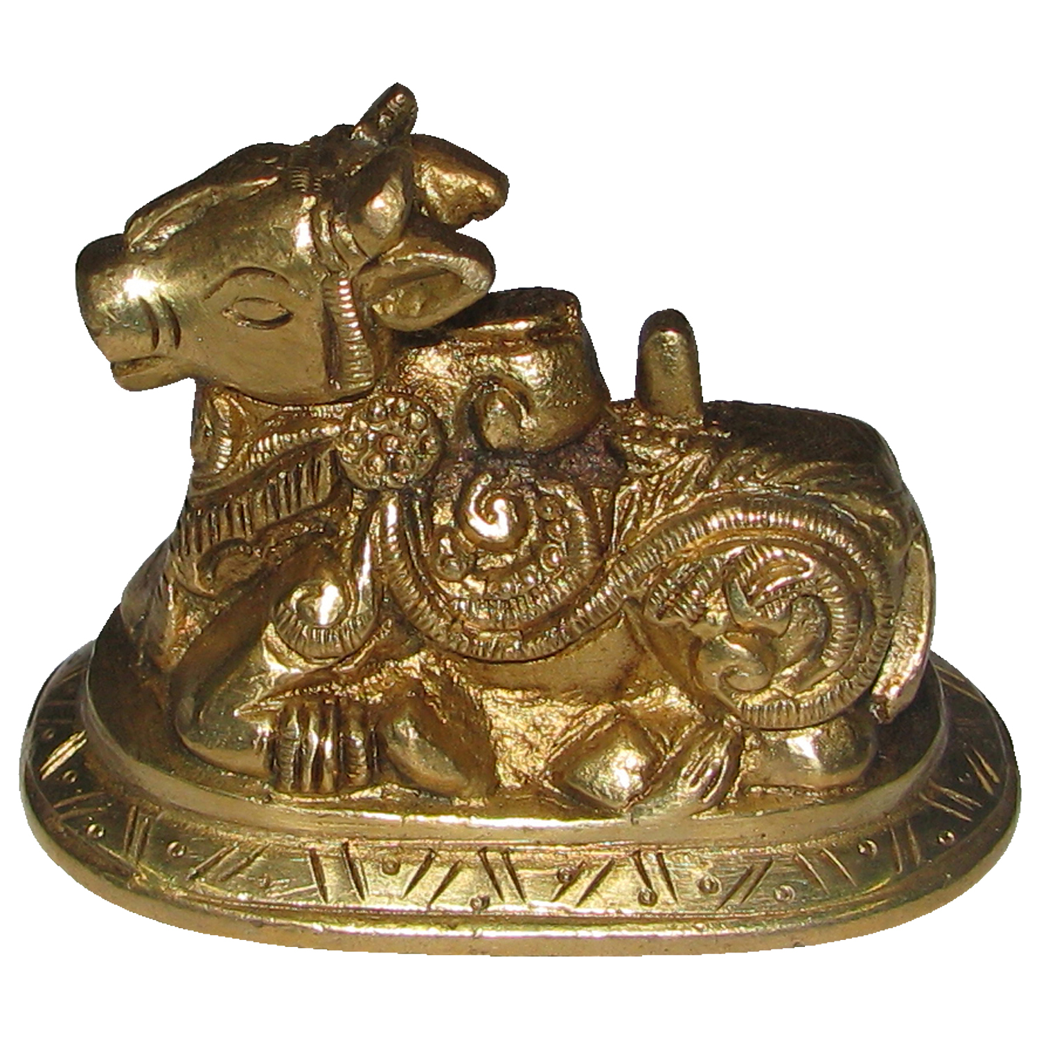Nandi With Shivling On its Back Idol in Brass 2 Inch - S967038 - Season ...